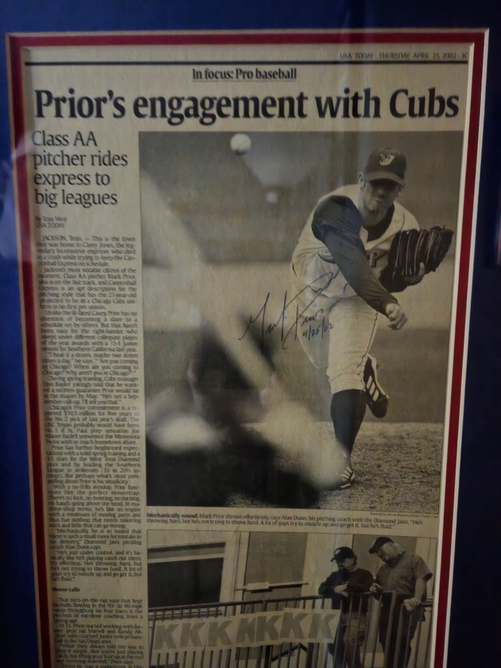 Chicago Cubs Mark Prior Signed Article 04/25/02 | eBay