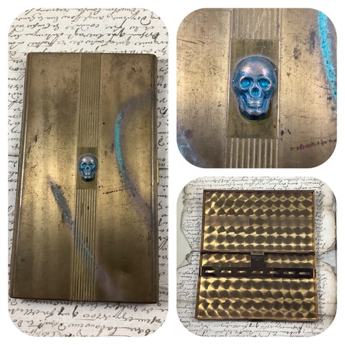 Vintage Memento Mori Skull Cigarette Case | eBay