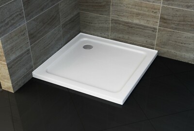 WHITE SQUARE SHOWER BASES 800x800 850x850 900x900 1000x1000 MM | eBay ...