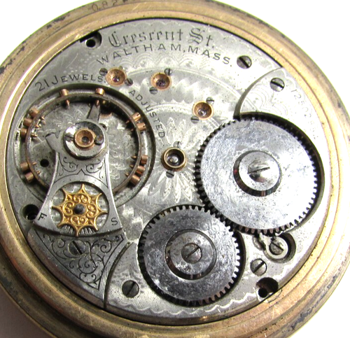 21J Waltham Crescent St RR Grade Pocket Watch Movement for Parts or ...