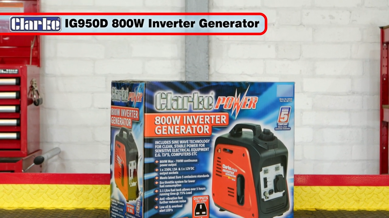 CLARKE GENERATOR INVERTER 800 WATTS IG950D 8877106 | eBay UK