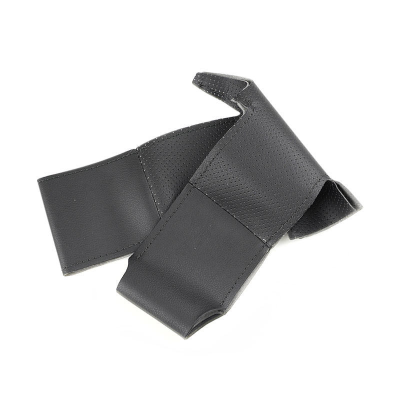 All Black DIY Sewing Leather Steering Wheel Cover For Hyundai Elantra ...
