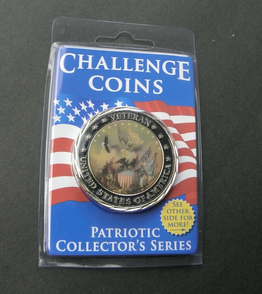 IGY6 VETERAN SUPPORT EMBOSSED PATRIOTIC SERIES CHALLENGE COIN 1.75 ...