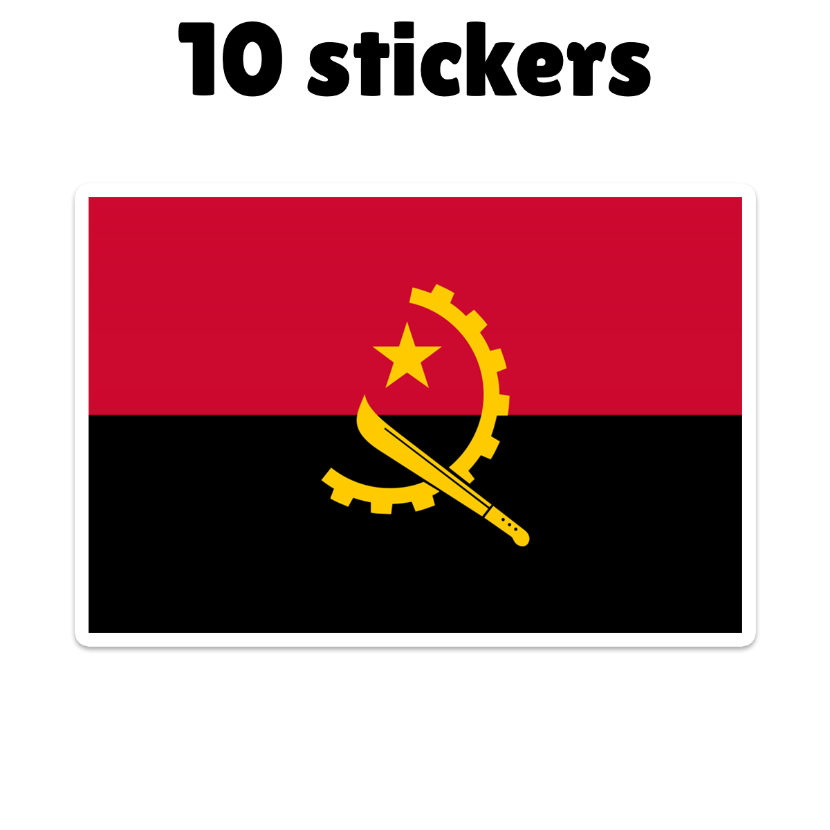Angola Flag Sticker Decal Vinyl Fade & Waterproof | eBay