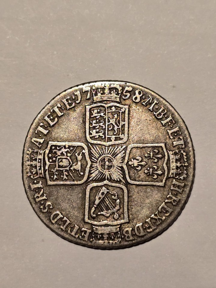 1758 George 2nd Shilling Silver Coin Very Fine Definition | eBay UK