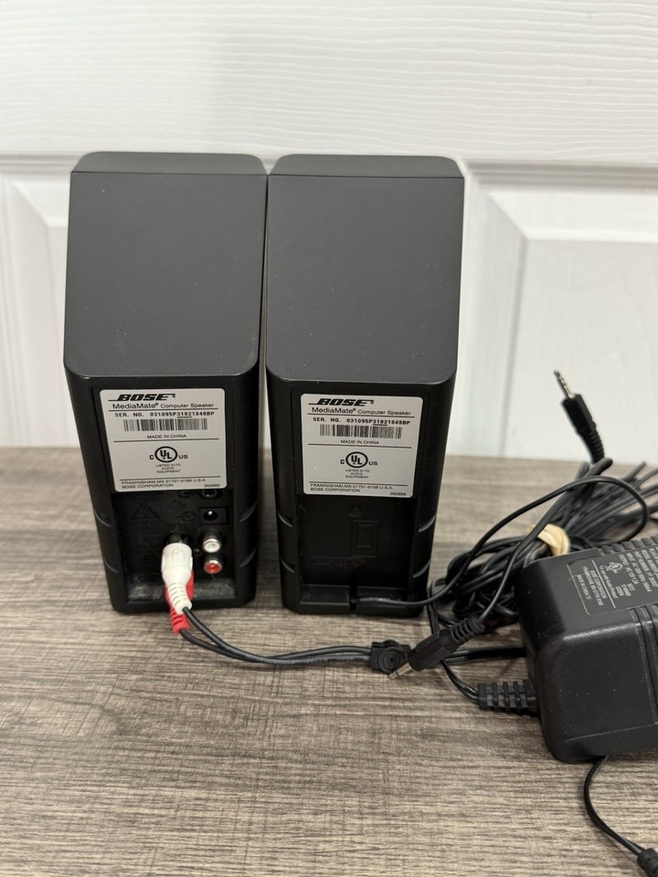 Bose MediaMate Computer Speakers Multimedia System Black w/ Power ...