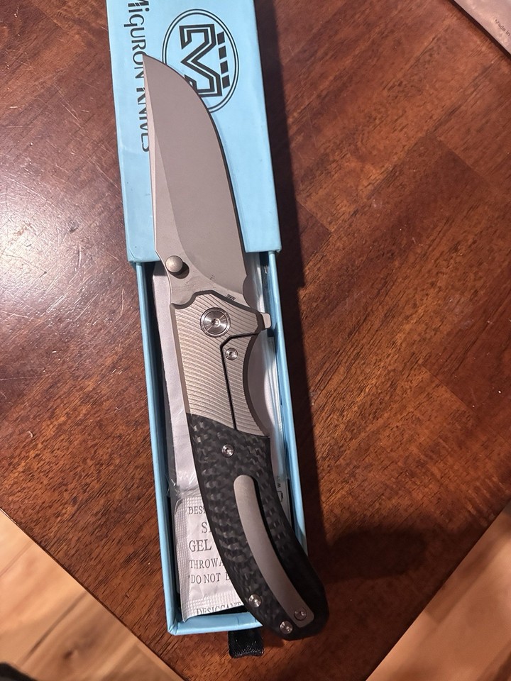 Miguron Knives Centurion Ti/Carbon Fiber Handle Sv90 Blade Steel | eBay
