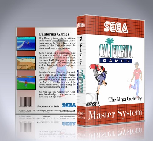 Sega Master System Case - NO GAME - California Games | eBay