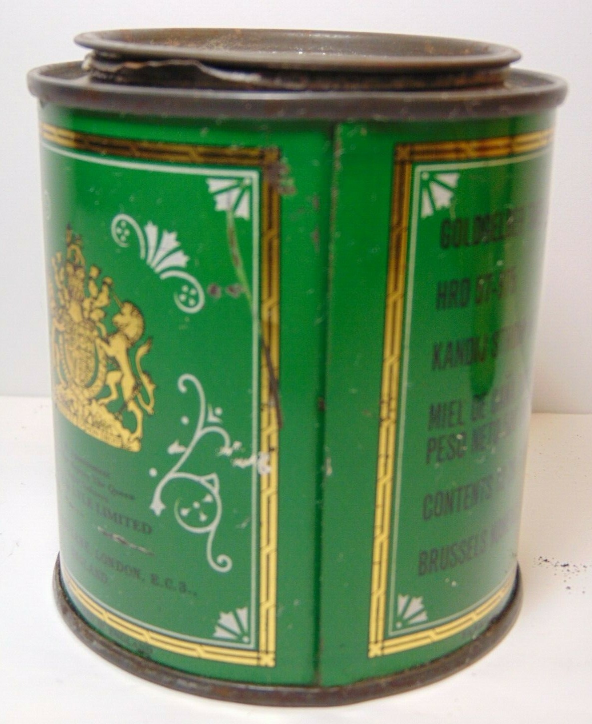 Old Vintage ABRAM LYLE & SONS GOLDEN SYRUP GRAPHIC TIN LION TIN LONDON ...