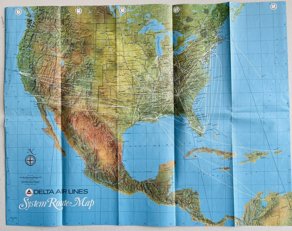 Delta Airlines World Route Map