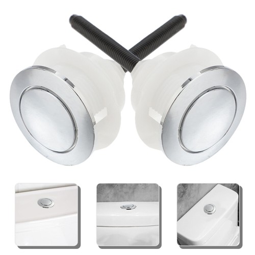 2 Pcs Toilet Button off Push Air Universal Dual Flush Replacement | eBay