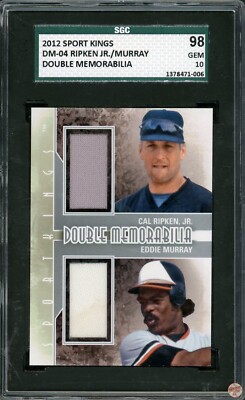 2012 SPORT KINGS CAL RIPKEN, JR./EDDIE MURRAY MEMORABILIA #DM-04 SGC ...