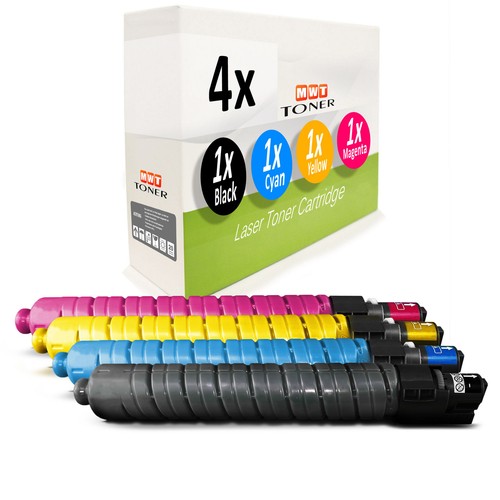 4x MWT Toner pour Ricoh MPC4502 MPC4502AD MPC4502spdf 31K Noir + 22.5K ...