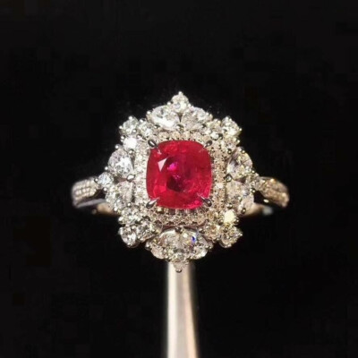 Attractive Cushion Cut Pink Lab Created Ruby Prong Style Women's ...