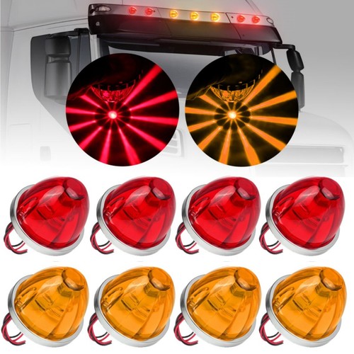LED Watermelon Light Indicator BIG Side Marker Clearance Amber Red ...