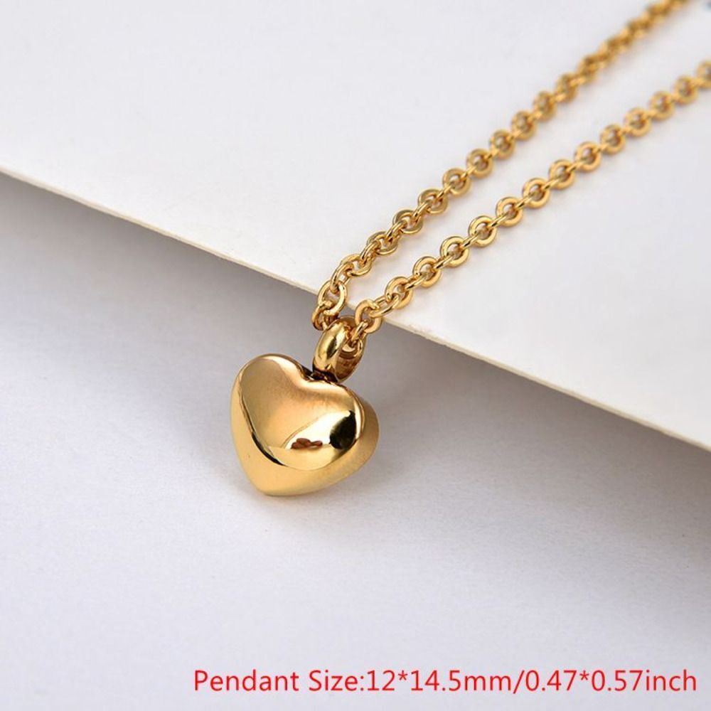 316 Stainless Steel Urn Ashes Pendants Necklace Chain Choker Heart ...
