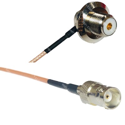 RG316 UHF Female Angle Bulkhead to BNC FEMALE RF Cable Rapid-SHIP LOT ...