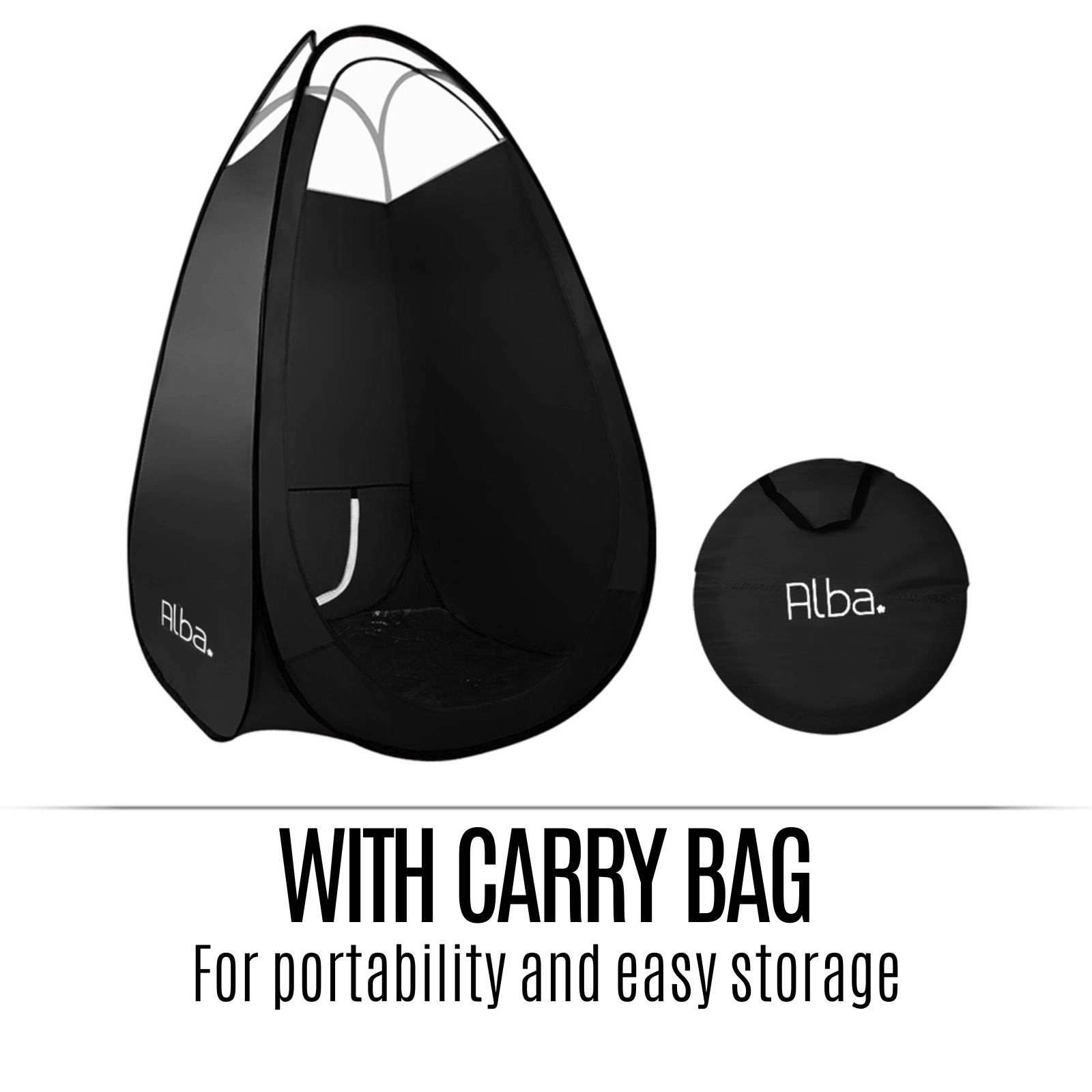 Portable Large Black Pop Up Spray Tan Tent Minetan Sturdy Tanning ...