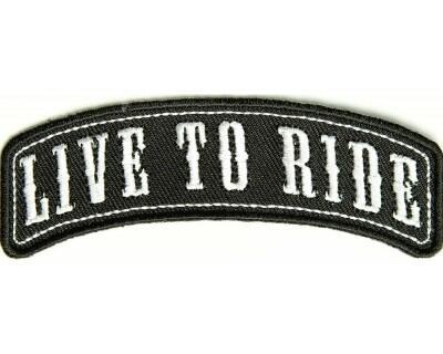 LIVE TO RIDE PATCH 4 BIKER VEST EMBROIDED FOR VEST SHIRT CAP HELMET ...