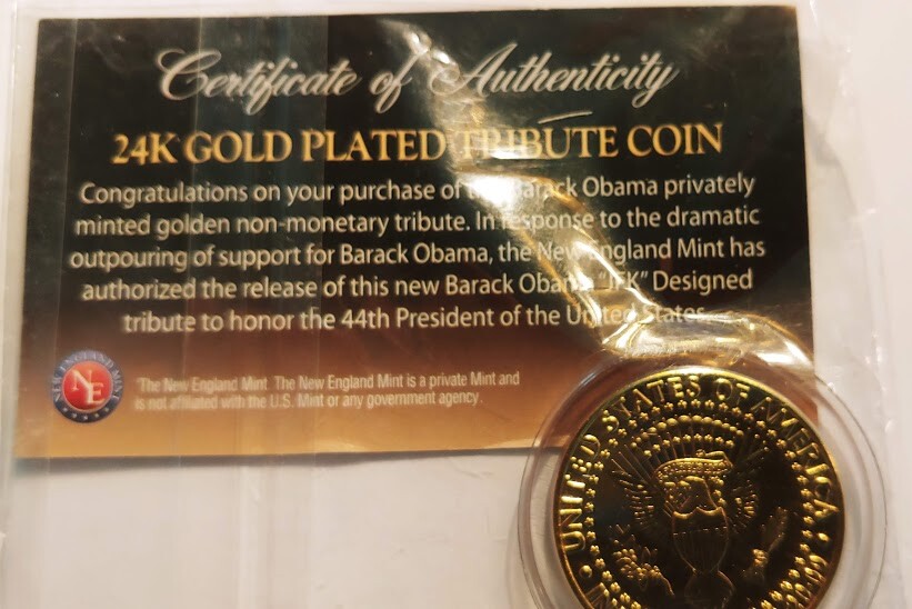 Barack Obama 24K Gold Plated Tribute Coin BU | eBay