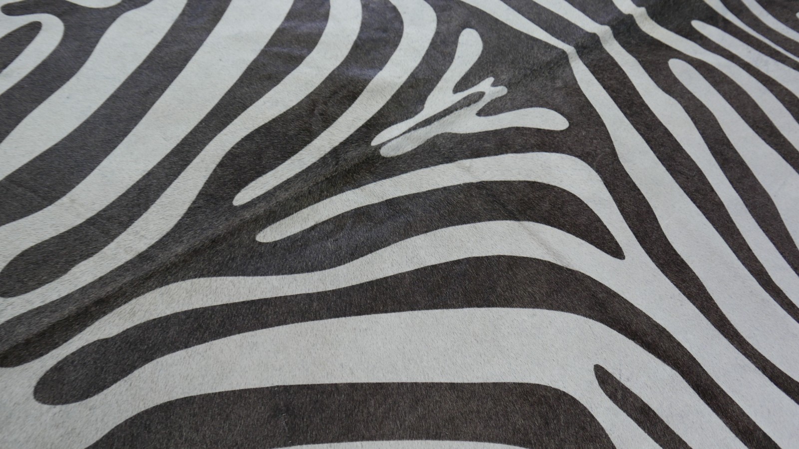 Zebra Cowhide Rug Genuine Zebra Print Cowhide with Black Stripes ~6.5 ...