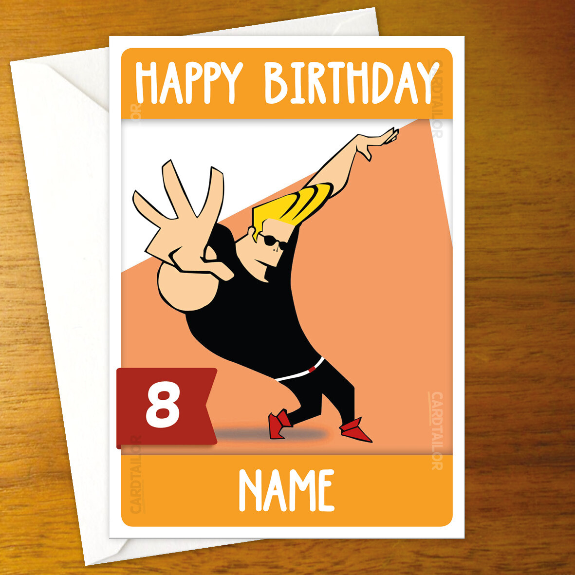 JOHNNY BRAVO Personalised Birthday Card - A5 cartoon network macho | eBay