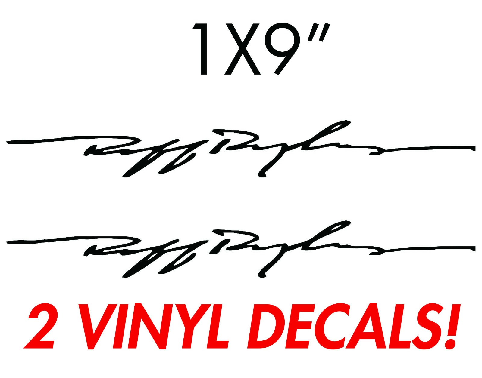 2 STICKERS pack Ruff Ryders Signature VINYL DECAL Stunt Motorcycle 9X1 ...