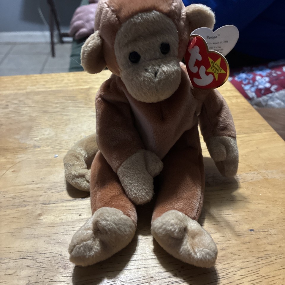 TY Beanie Baby - BONGO the Monkey (8.5 inch) Stuffed Animal Toy ...