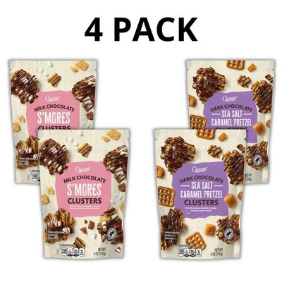 Choceur S'more Clusters 6 oz, 2 Milk Chocolate and 2 Dark Chocolate - 4 ...