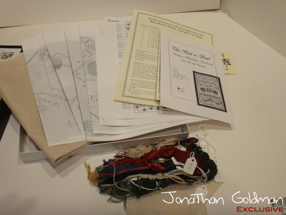 The Elizabeth Rush Sampler - Cross Stitch Kit - Winterthur - The ...