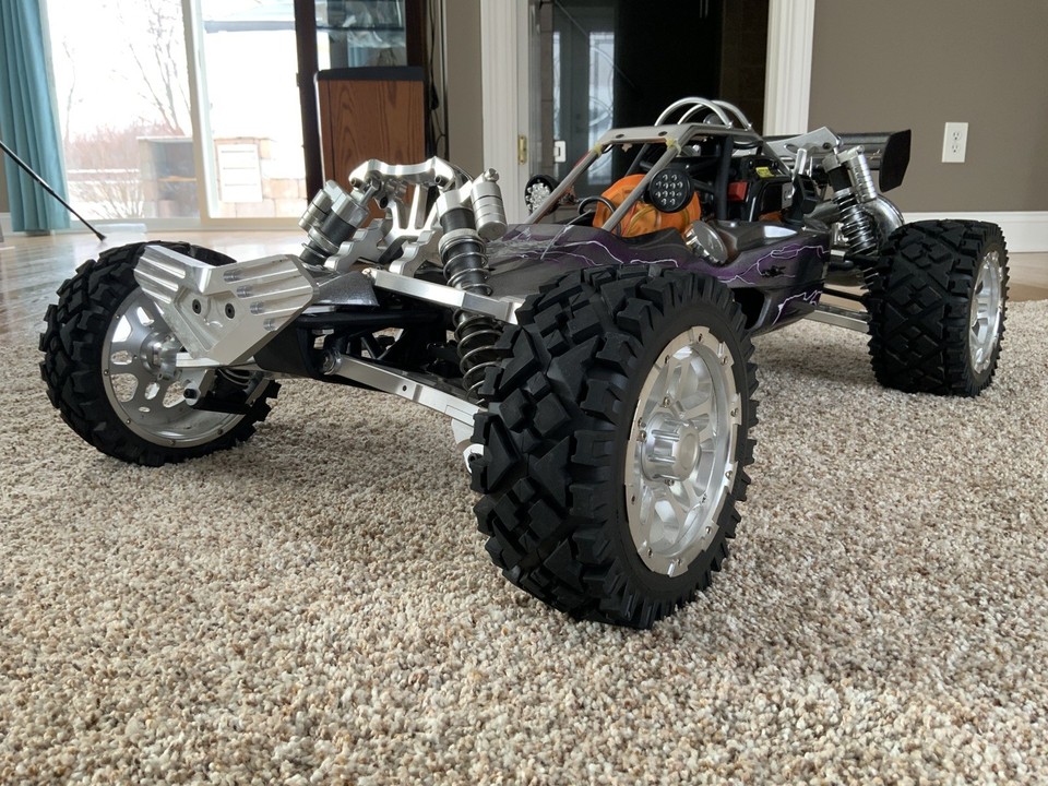 KM 3.0 1/5 Scale Baja Full Custom Build RC Buggy Car Remote Control Gas ...