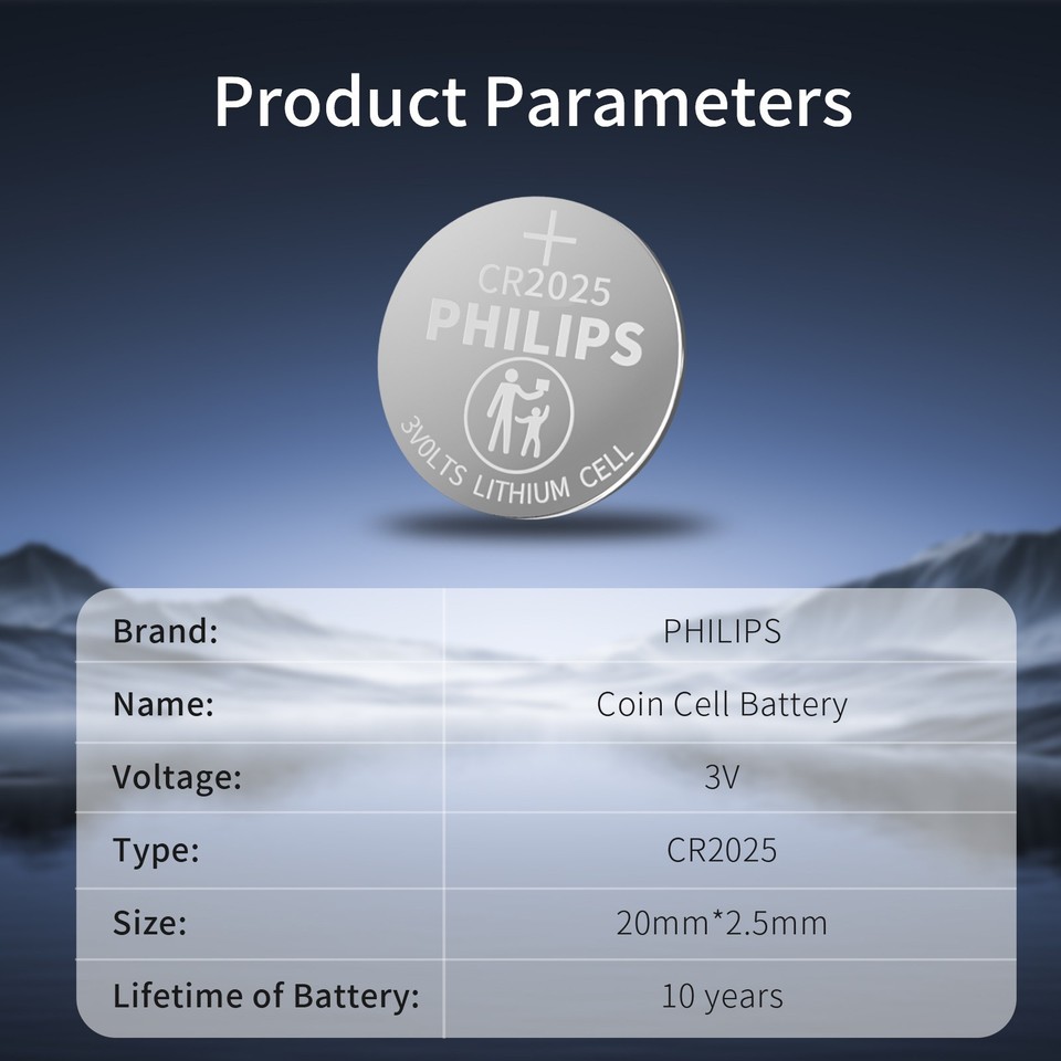 20Pack Philips CR2025 CR 2025 3V LITHIUM Battery BR2025 DL2025 Watch ...