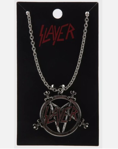 LICENSED SLAYER Band Logo Necklace Pendant With Chain Brand New METAL ...
