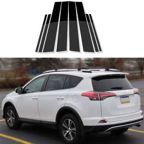 Glossy Black Pillar Posts Door Window Cover For Toyota RAV4 XA40 2013 ...