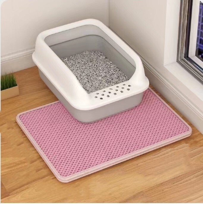 Cat Litter Mat Double Layer Trap Waterproof Anti-Tracking Pad For Cats ...