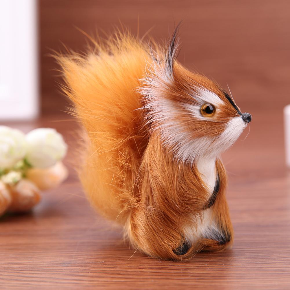 2Pcs Plush Artificial Fake Squirrel Collectible Animal Lightweight for ...