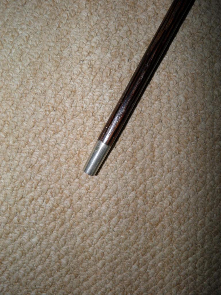 Antique Military Zebrano Swagger Stick - Hallmarked Spiral Silver ...