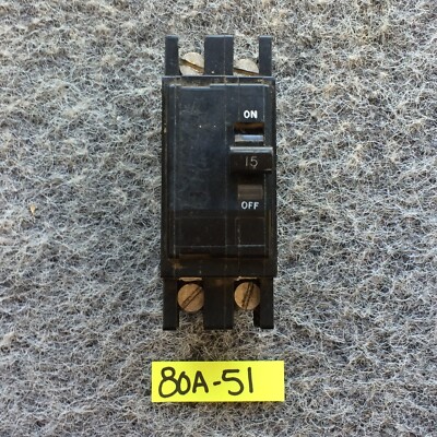 SQUARE D 15AMP 2 POLE RAIL MOUNT CIRCUIT BREAKER QOU215 | eBay