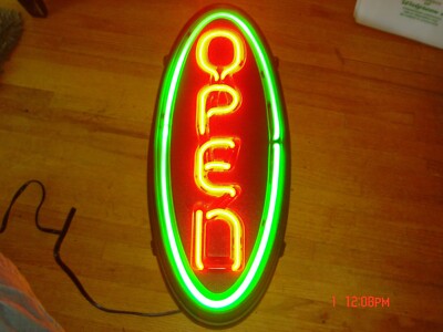 Large Fallon Open Neon Sign Business Bar Pub Shop Store BRIGHT! 28" x ...