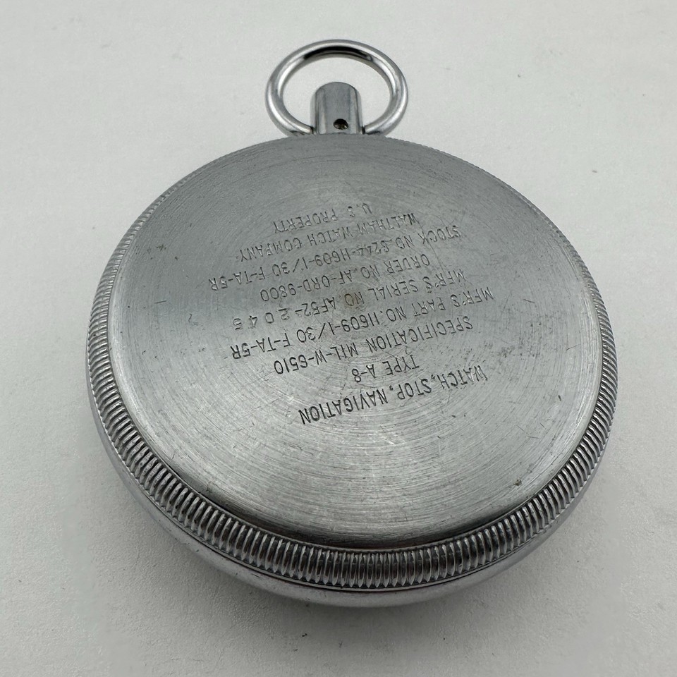 Vintage WWII Waltham Navigation Ground Speed Stopwatch Type A-8 Case ...
