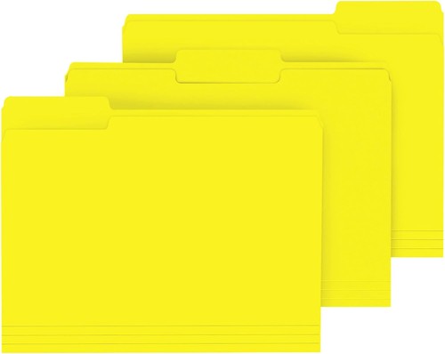 File Folder, PANDRI 120 Pack File Folder, 1/3 Cut Tab, Letter Size ...