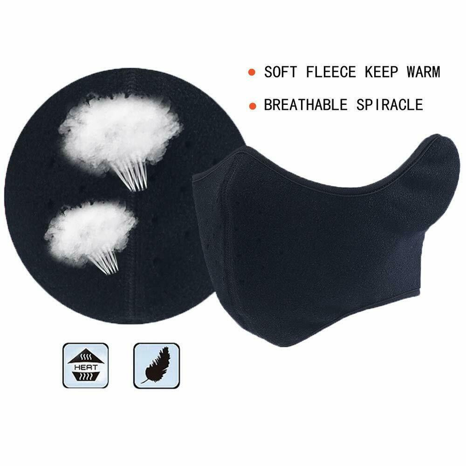 Balaclava Winter Ski Mask Windproof Thermal Fleece Half Face Mask for ...