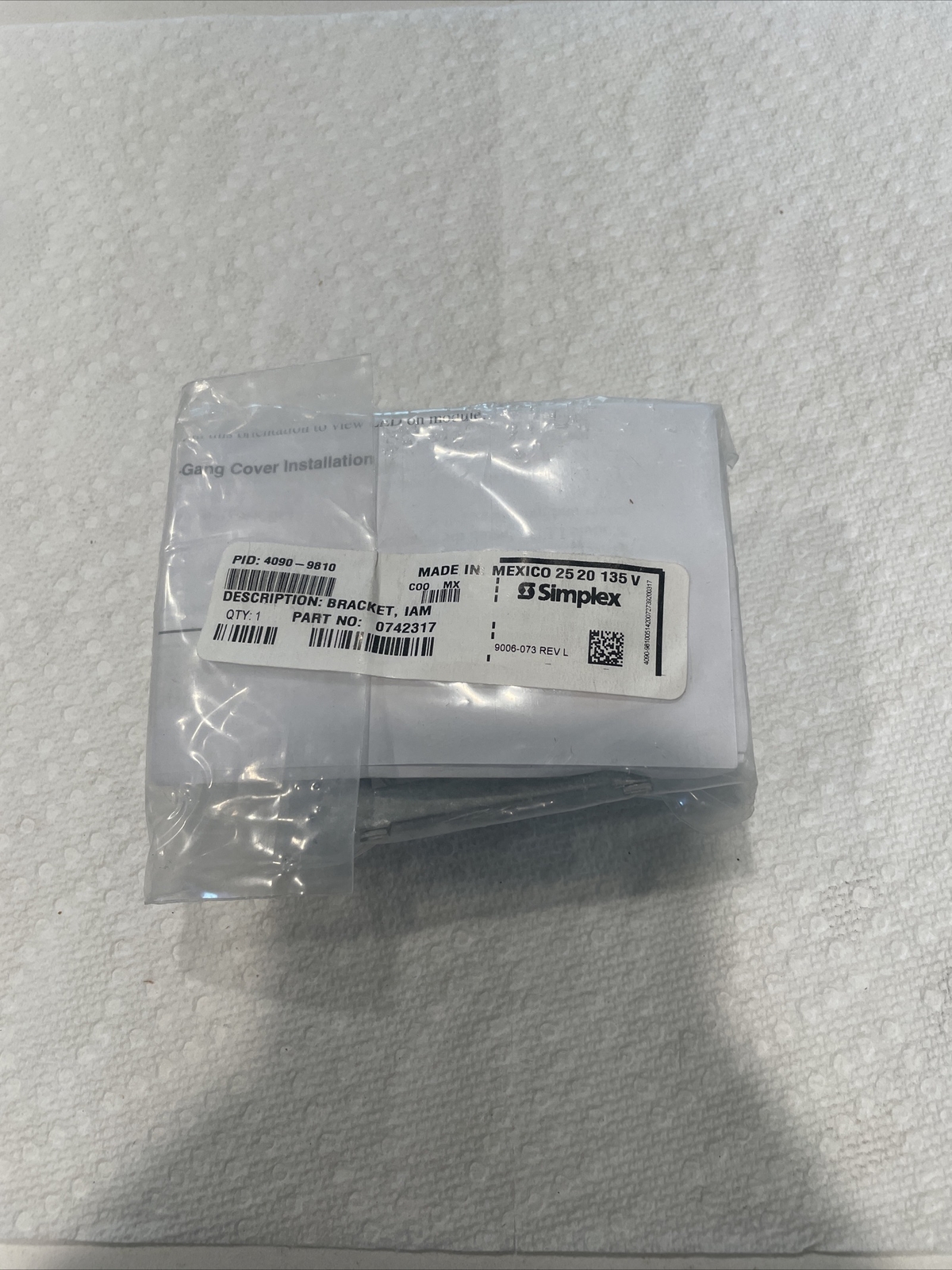 New Simplex 4090-9810 IAM Fire Alarm Trim Plate Bracket 0742317 | eBay