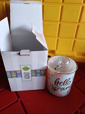 W Scentsy Hello Spring Warmer Shade & Dish - NO BURNER - New Open Box ...