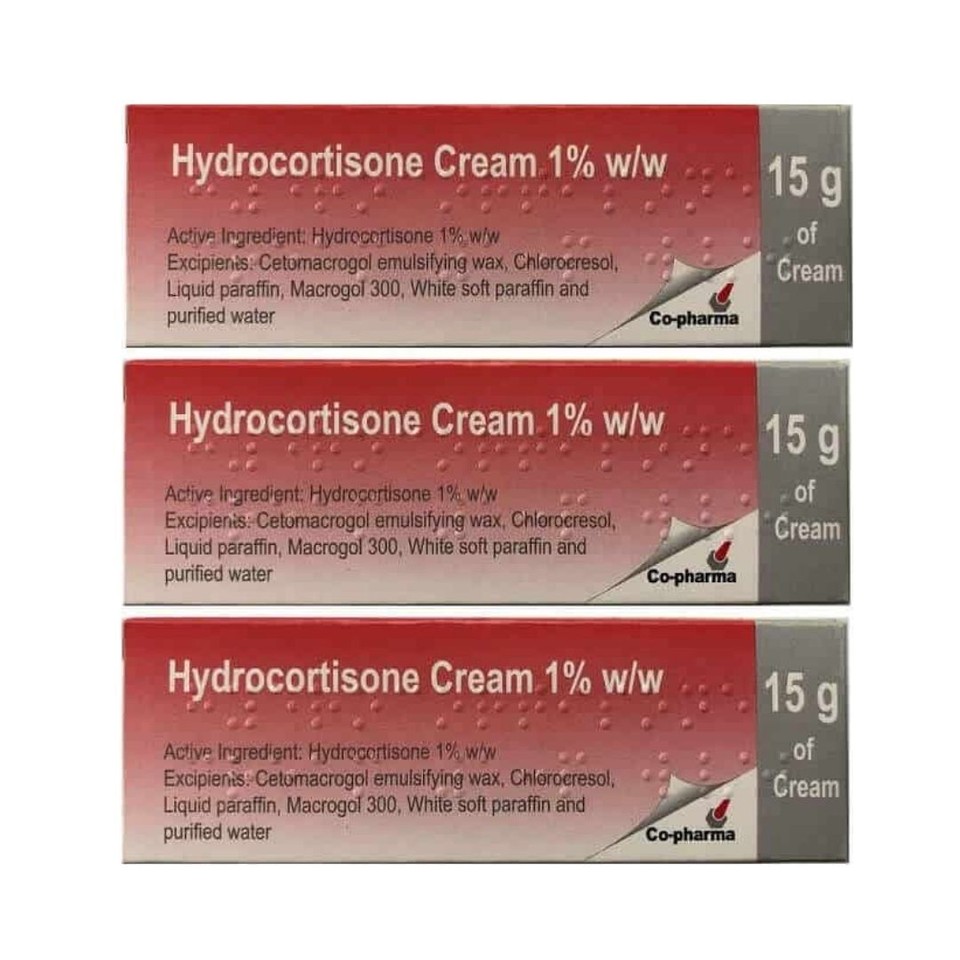 1, 2 or 3 Tubes Hydrocortisone Cream 15g - Swelling Itching Skin Rash ...
