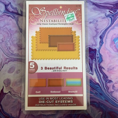 Spellbinders Die Cut Dies Nestabilities Long Classic Scalloped ...