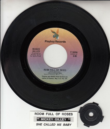 MICKEY GILLEY Room Full Of Roses 7" 45 vinyl record NEW + juke box ...