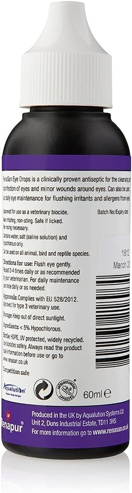RenaSan Antiseptic Eye Drops (100 ml) Eye Disinfection,Alcohol-Free Non ...