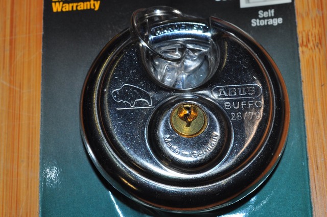 ABUS 28/70 Buffo C 1998 Stainless Steel Diskus Round Padlock Made in ...