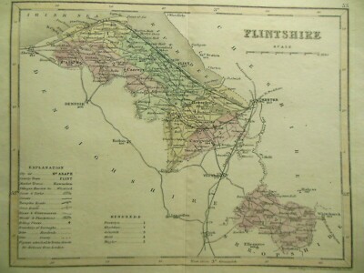 1900-Now - Vintage Welsh County Map